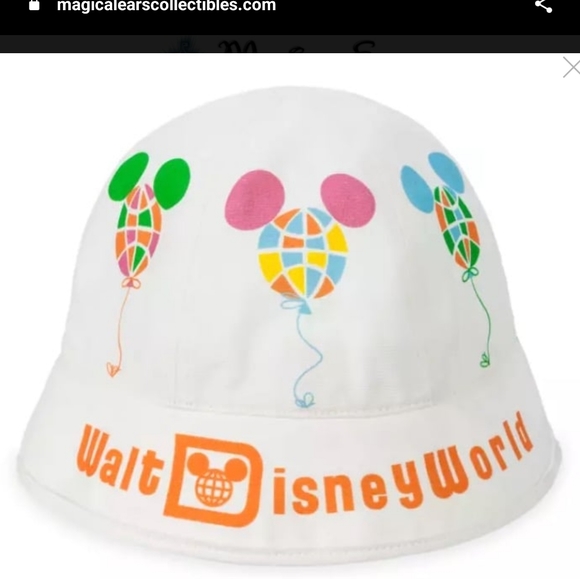 Disney | Accessories | Disney Bucket Hat 5th Anniversary Mickey Balloon ...